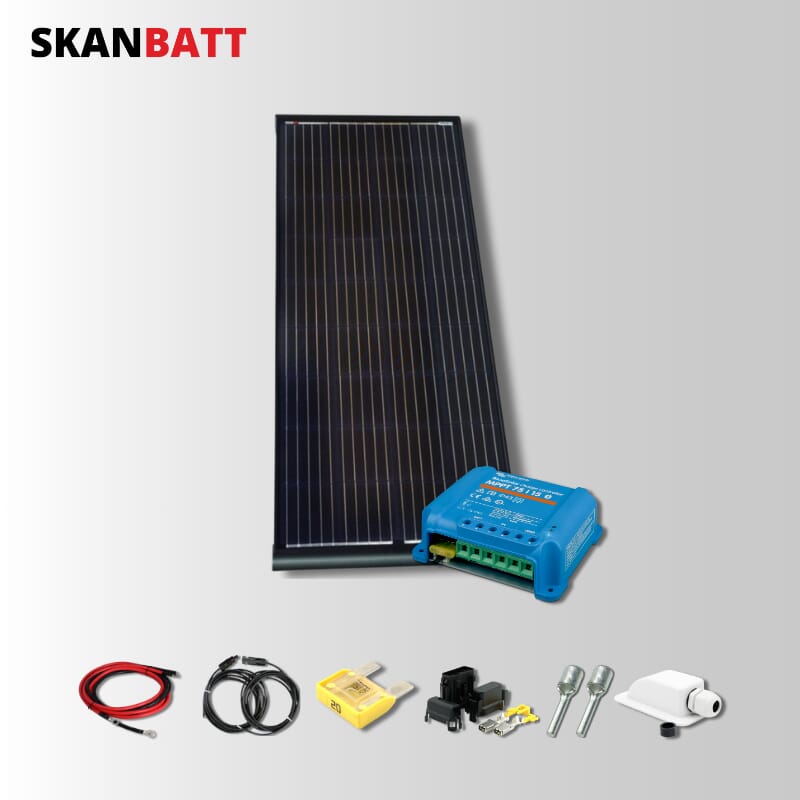 SKANBATT 158x51 - 150w Black Aero kit med Victron regulator - Bergen ...